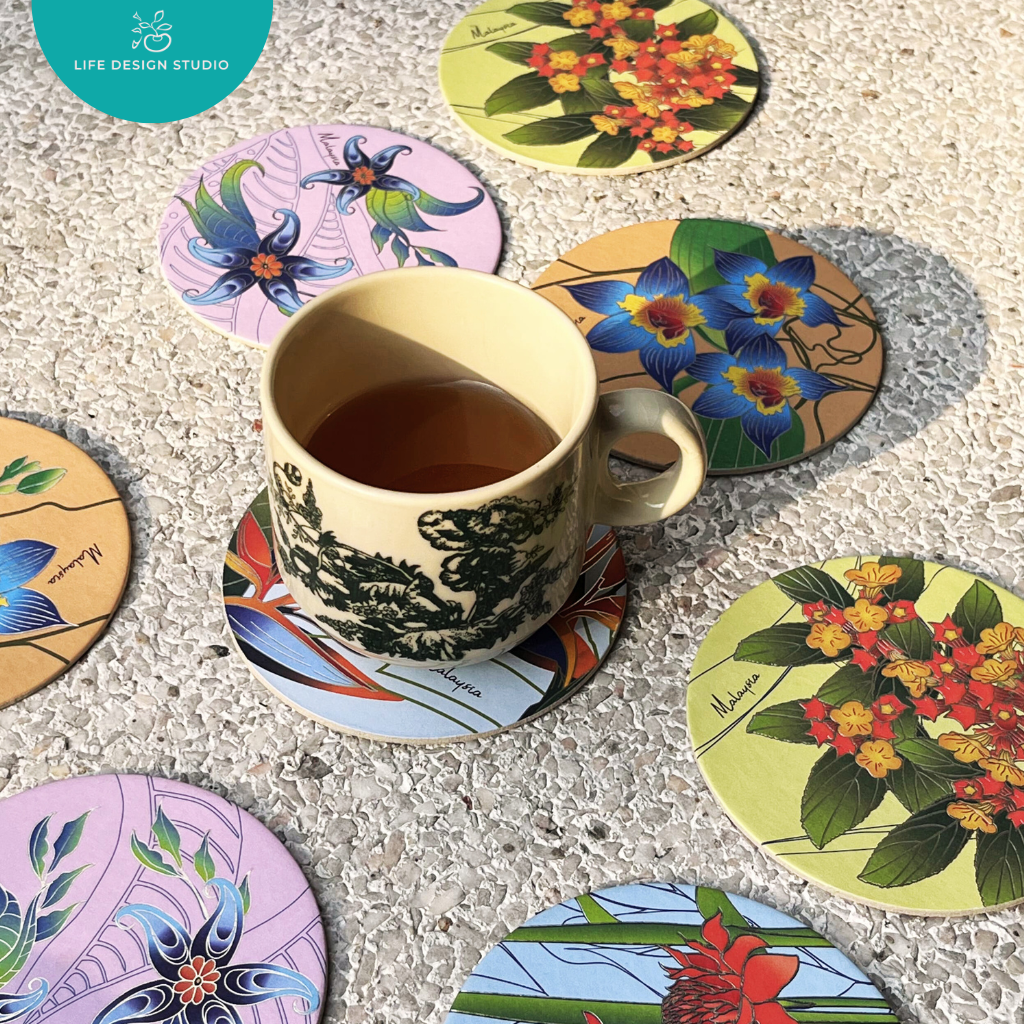 Batik & Songket Coasters / Batik Coasters Bunga Edition (Set 2 Pieces ...